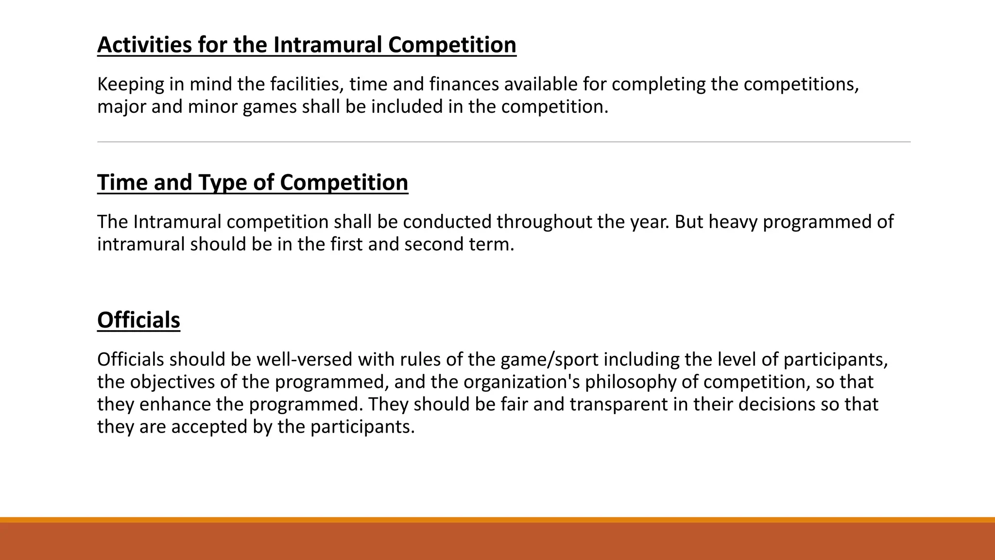 iNTRAMURAL pROGRAM.presentation for activities.... | PPTX