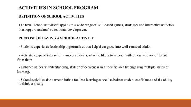 iNTRAMURAL pROGRAM.presentation for activities.... | PPTX | Secondary ...