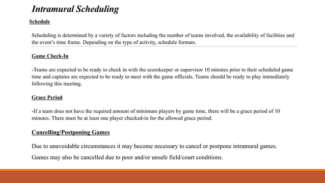 iNTRAMURAL pROGRAM.presentation for activities.... | PPTX | Secondary ...