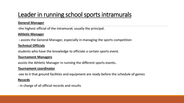 iNTRAMURAL pROGRAM.presentation for activities.... | PPTX | Secondary ...