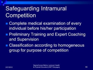 Organisation of Intramurals and Drawing fixtures | PPTX