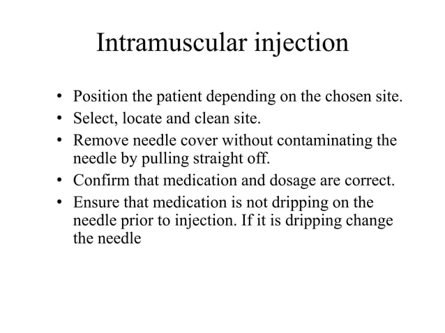 INTRAMUSCULAR INJECTION.pptx | Physical Therapy | Wellness