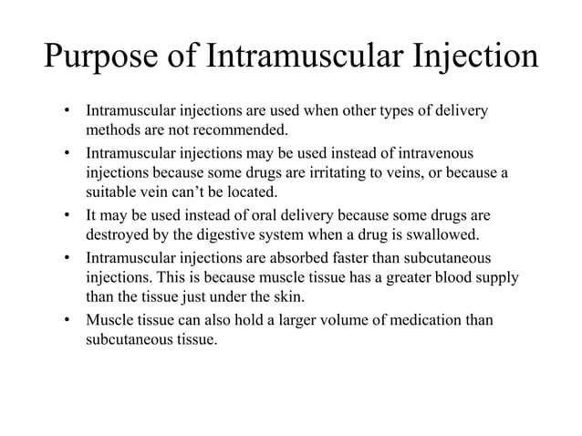 INTRAMUSCULAR INJECTION.pptx | Physical Therapy | Wellness