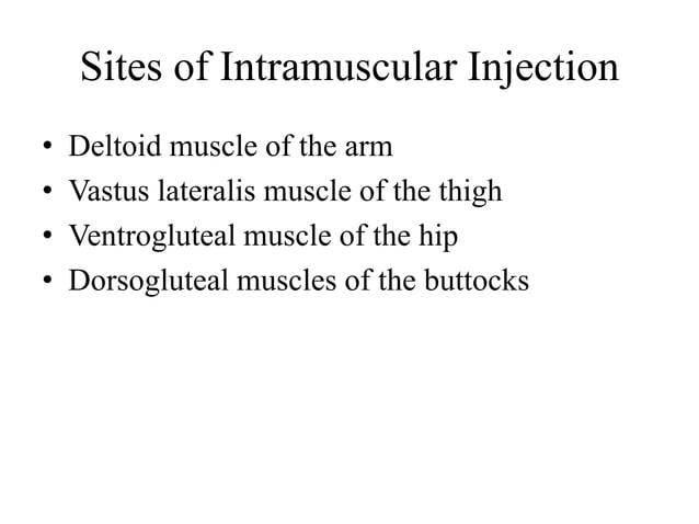 INTRAMUSCULAR INJECTION.pptx | Physical Therapy | Wellness