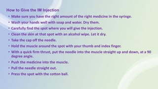 INTRA MUSCULAR INJECTION how to give the | PPTX