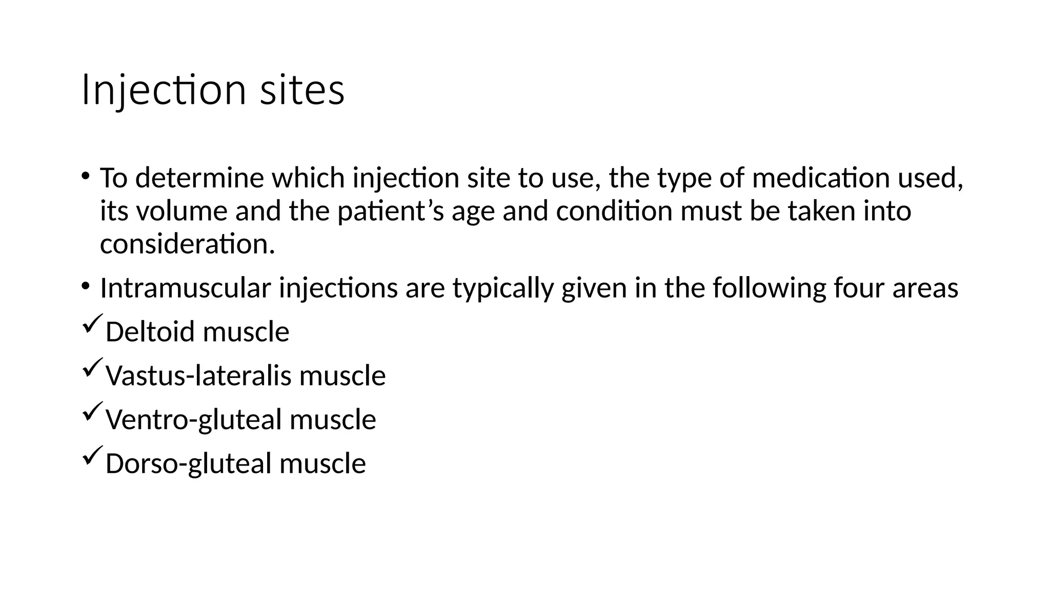 DRUG ADMINISTRATION, INTRAMUSCULAR INJECTION | PPTX