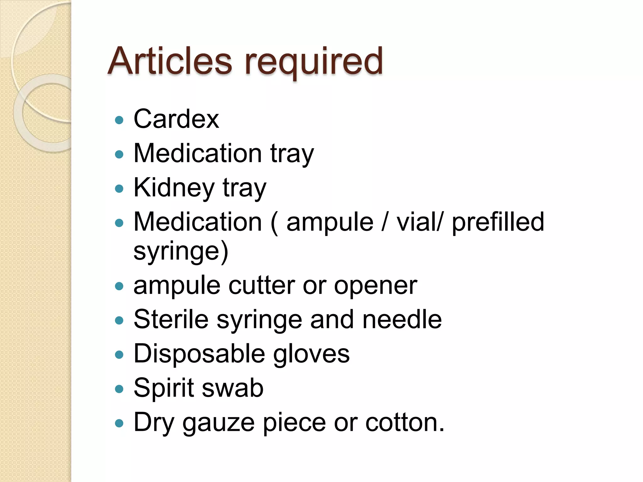 Intramuscular Injection -common sites, procedure, complications | PPTX