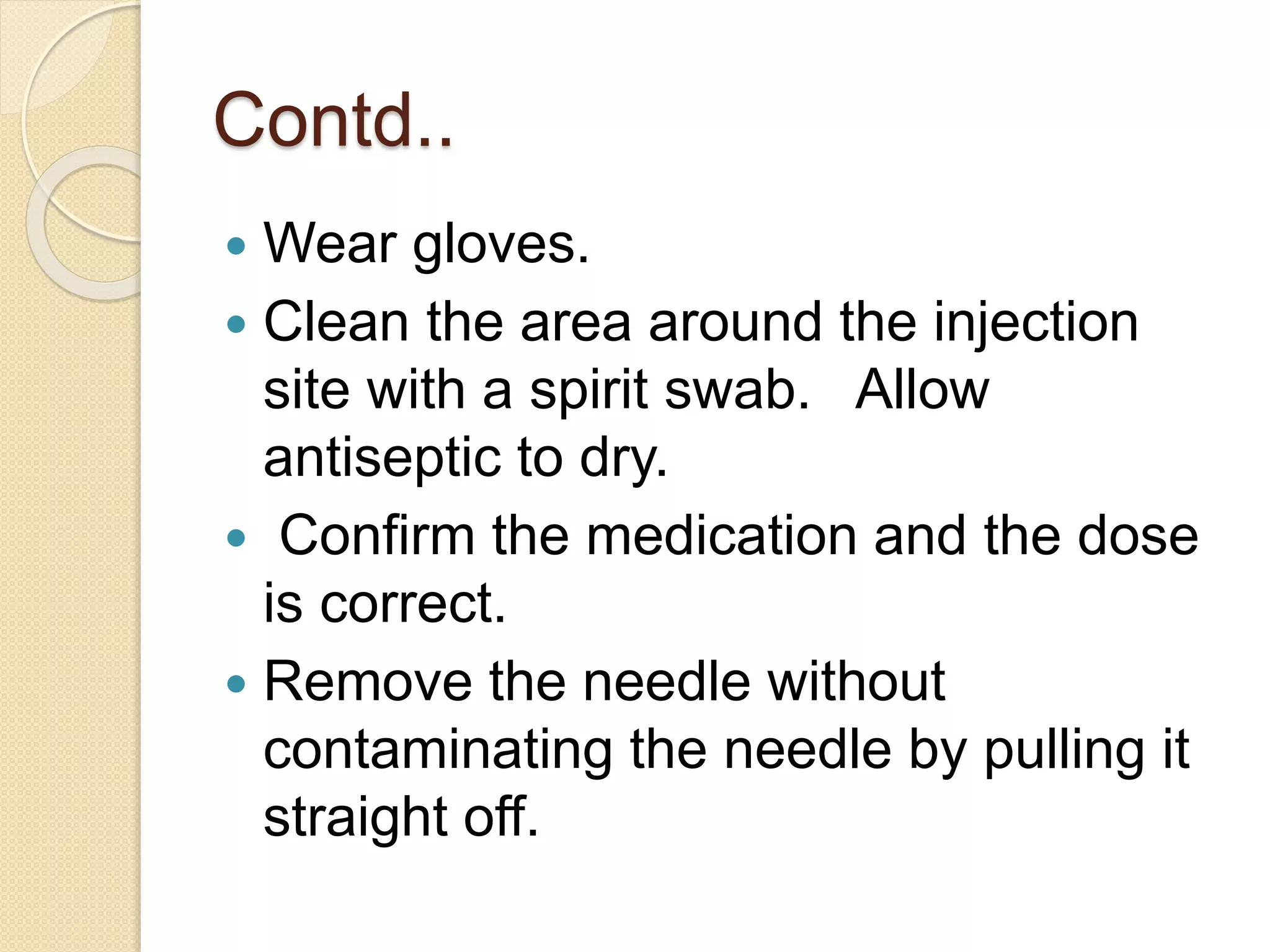 Intramuscular Injection -common sites, procedure, complications | PPTX