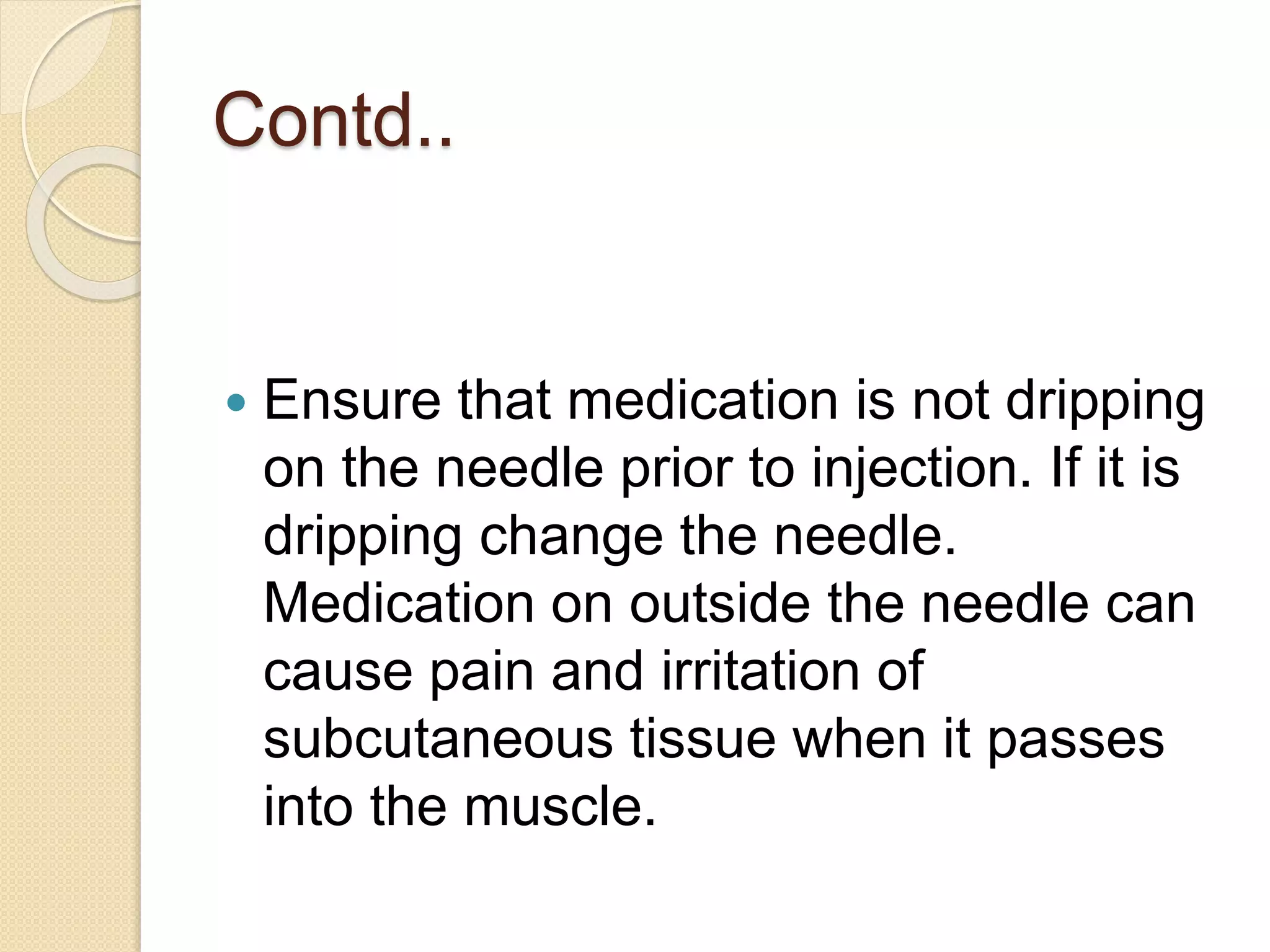 Intramuscular Injection -common sites, procedure, complications | PPTX
