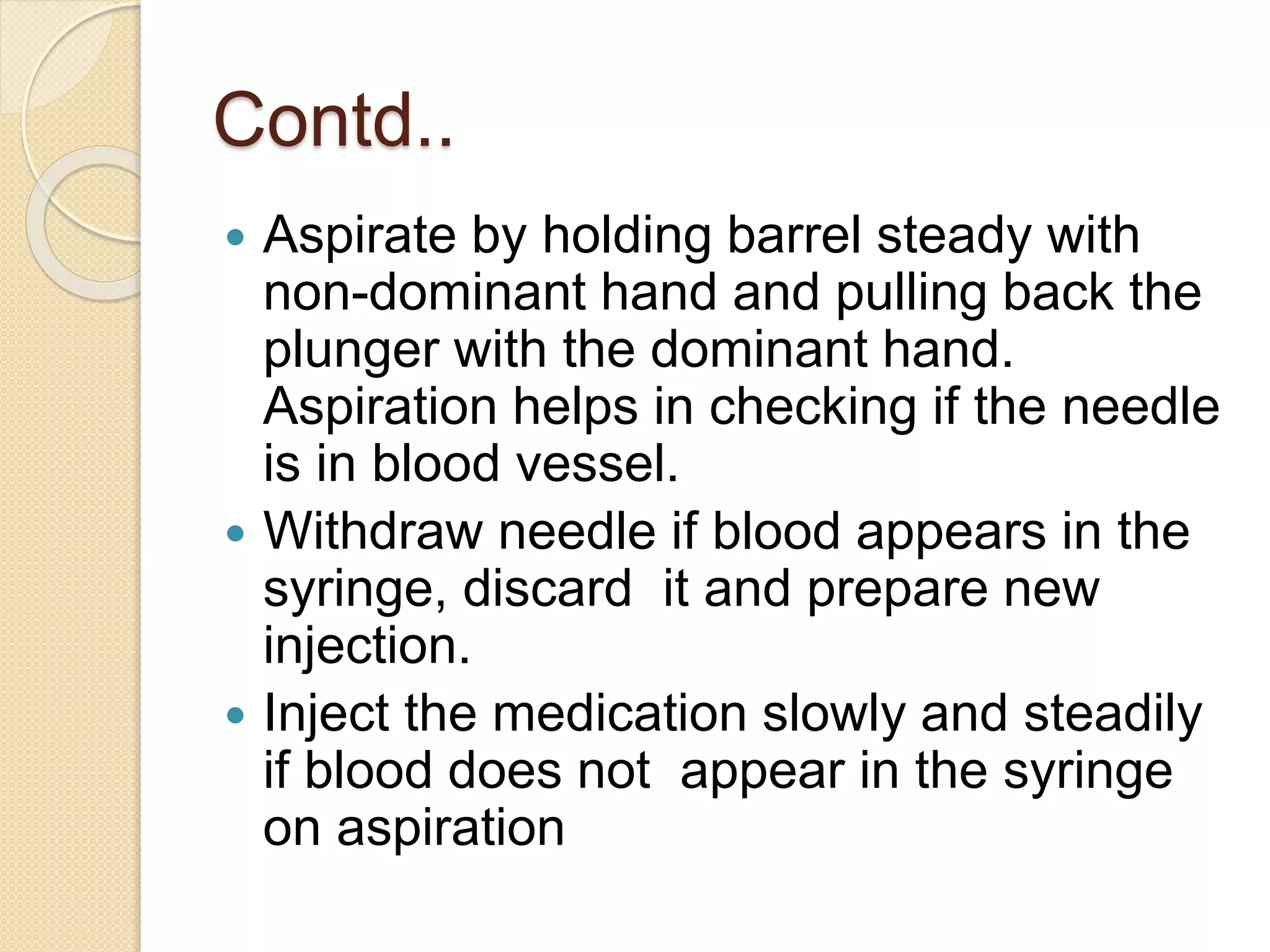 Intramuscular Injection -common sites, procedure, complications | PPTX