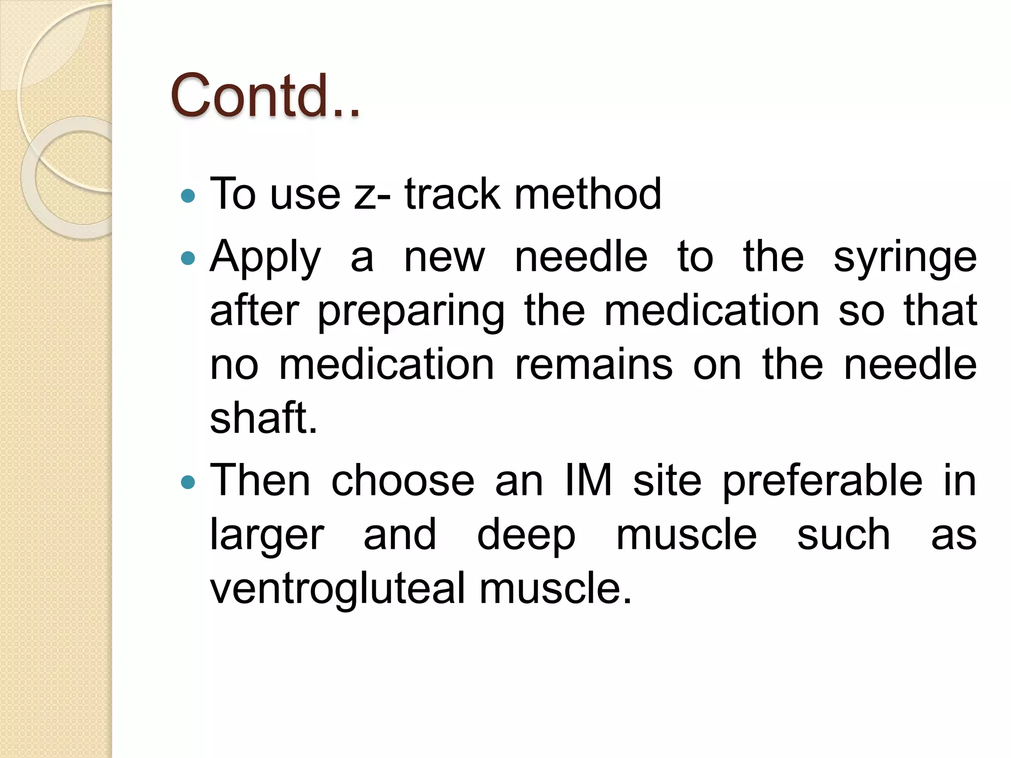 Intramuscular Injection -common sites, procedure, complications | PPTX
