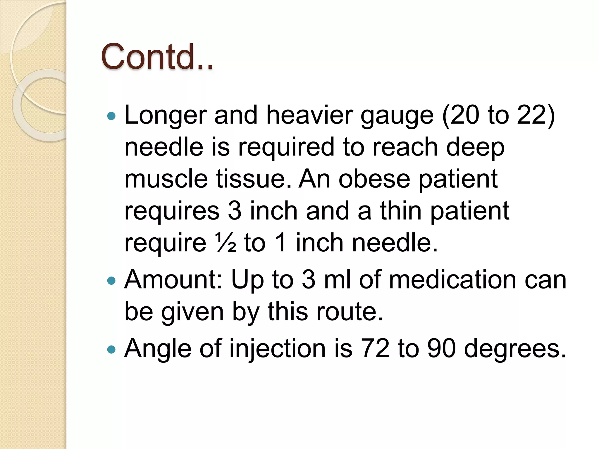 Intramuscular Injection -common sites, procedure, complications | PPTX