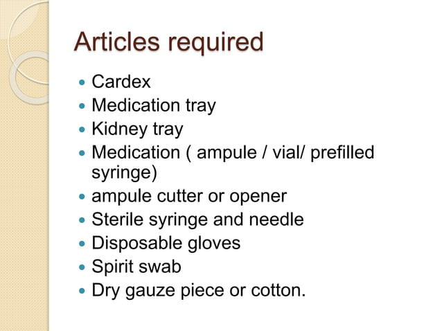 Intramuscular Injection -common sites, procedure, complications | PPTX