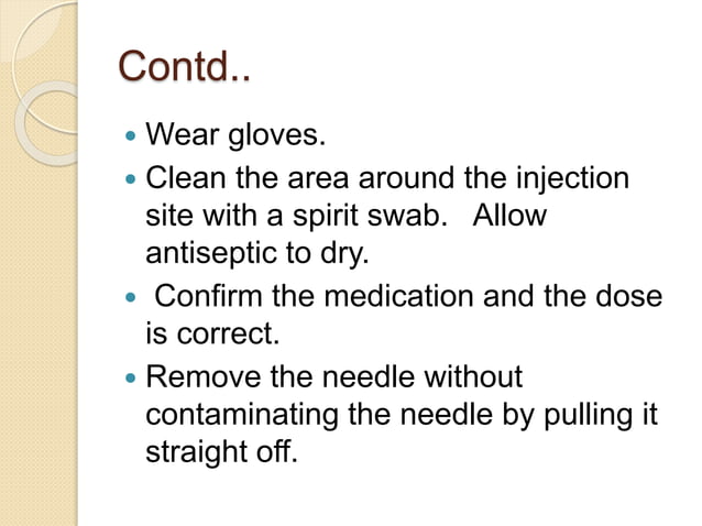 Intramuscular Injection -common sites, procedure, complications | PPTX