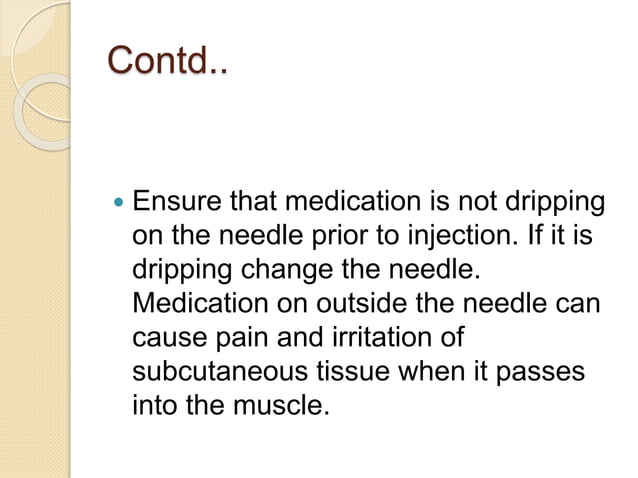 Intramuscular Injection -common sites, procedure, complications | PPTX