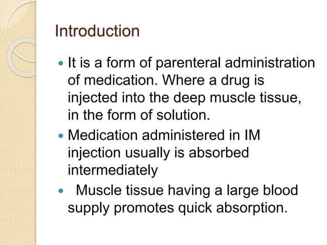 Intramuscular Injection -common sites, procedure, complications | PPTX