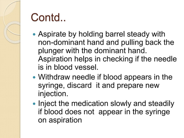 Intramuscular Injection -common sites, procedure, complications | PPTX