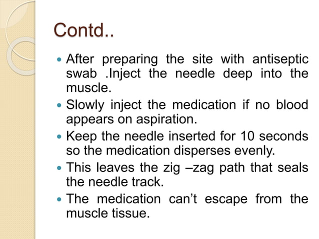 Intramuscular Injection -common sites, procedure, complications | PPTX
