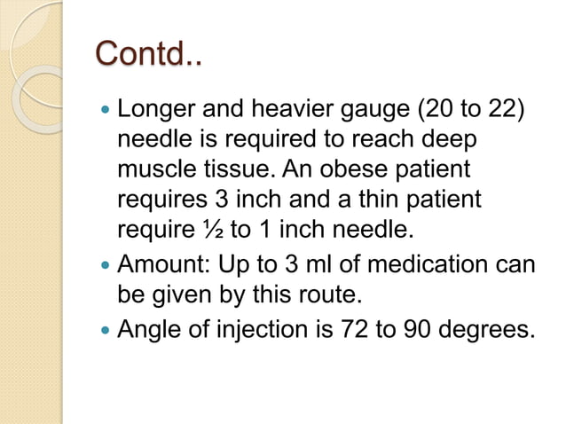 Intramuscular Injection -common sites, procedure, complications | PPTX