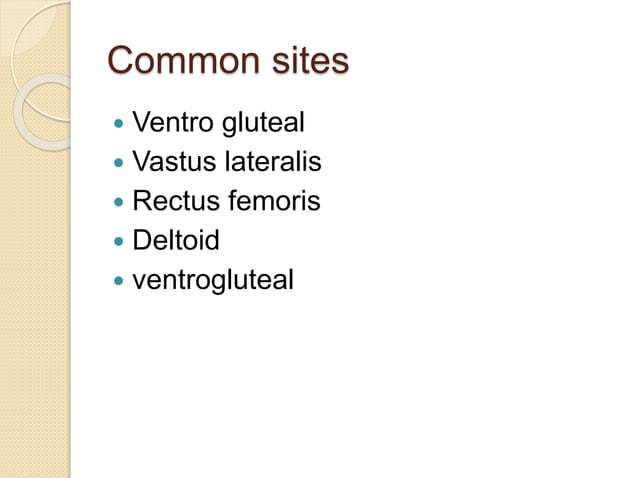 Intramuscular Injection -common sites, procedure, complications | PPTX