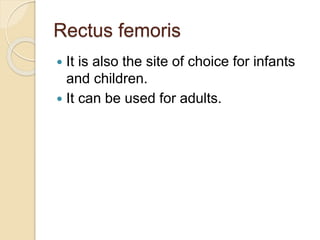 Intramuscular Injection -common sites, procedure, complications | PPTX