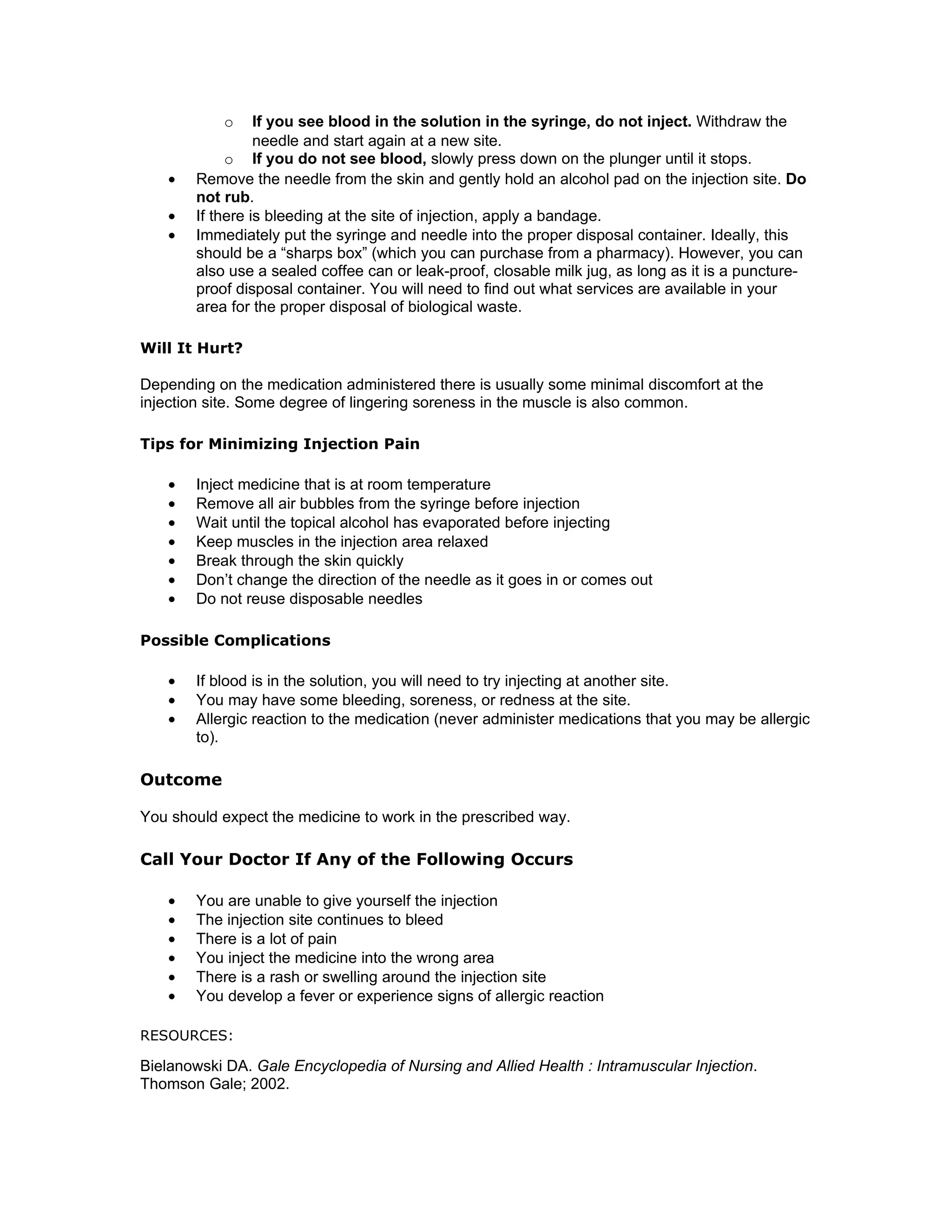 Intramuscular Injection (Im) | DOC
