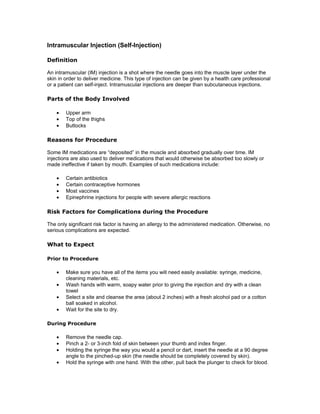 Intramuscular Injection (Im) | DOC