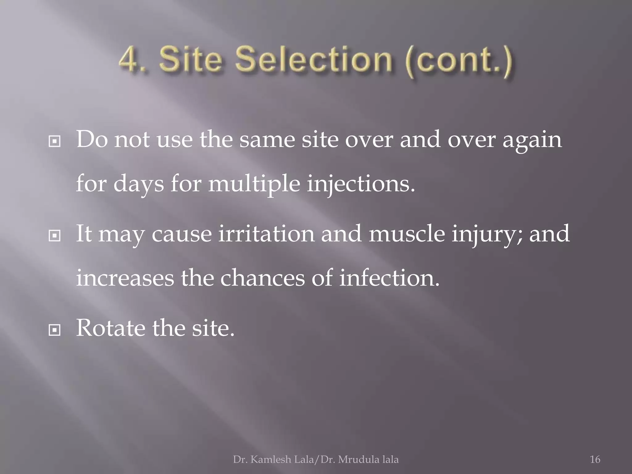 Intramuscular injection pain ppt | PPTX | Physical Therapy | Wellness