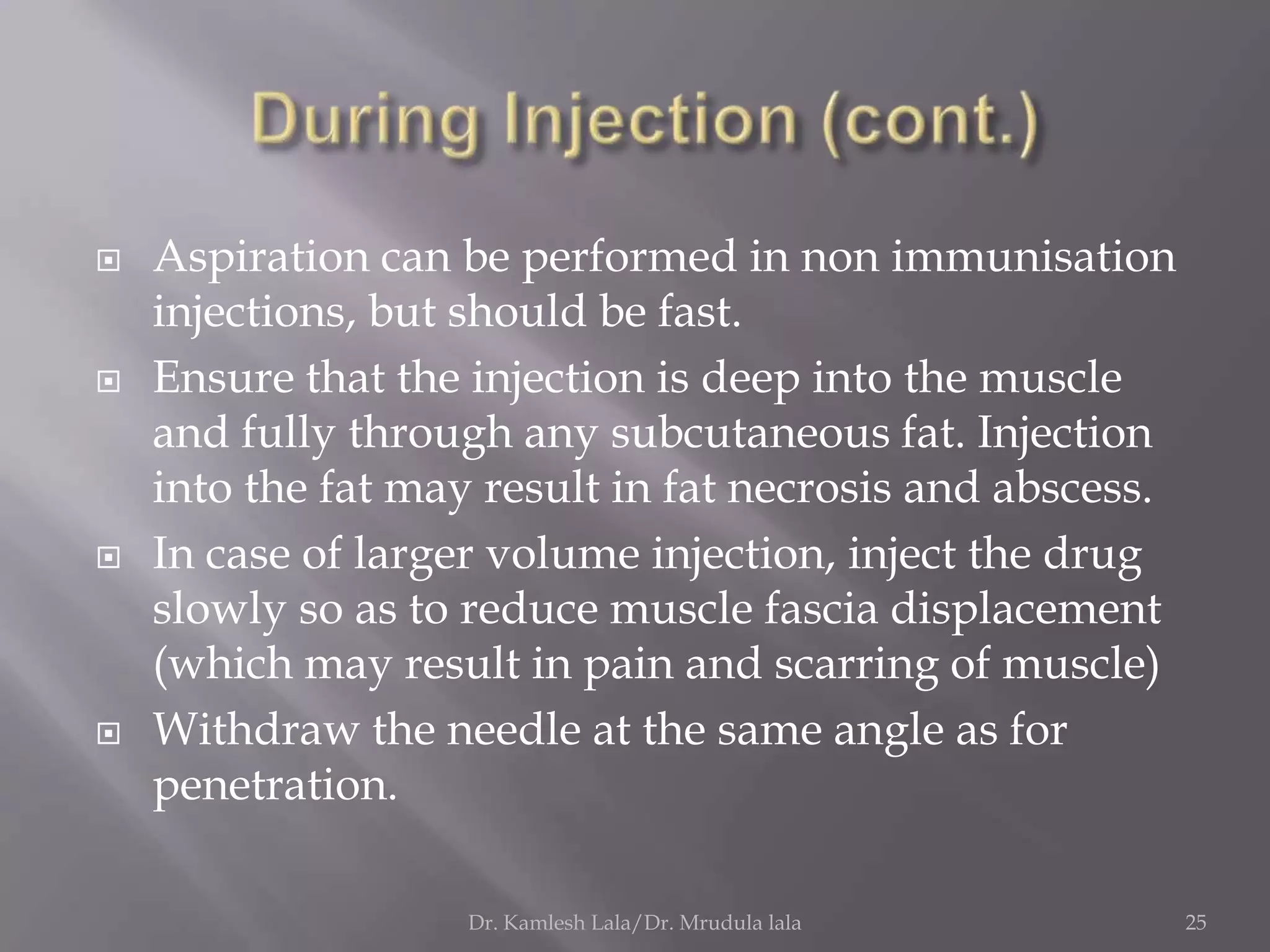 Intramuscular injection pain ppt | PPTX | Physical Therapy | Wellness