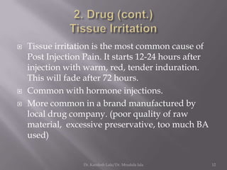 Intramuscular injection pain ppt | PPTX | Physical Therapy | Wellness