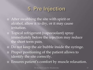 Intramuscular injection pain ppt | PPTX | Physical Therapy | Wellness