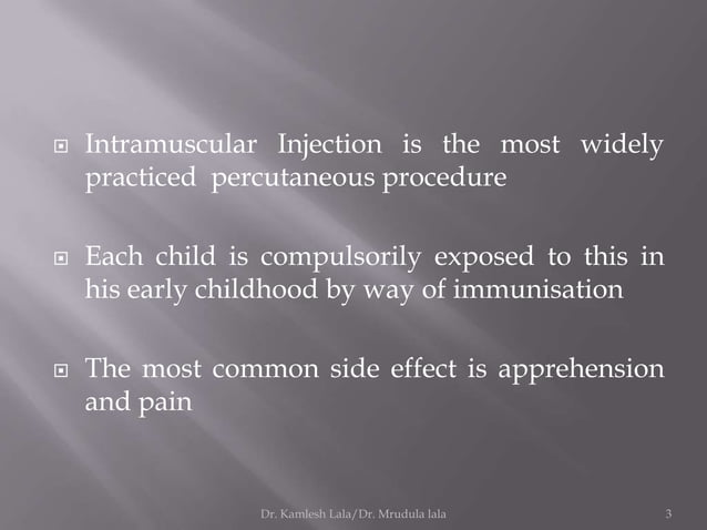 Intramuscular injection pain ppt | PPTX | Physical Therapy | Wellness