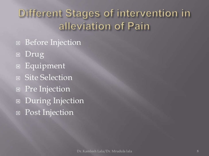 Pain After Intramuscular Injection