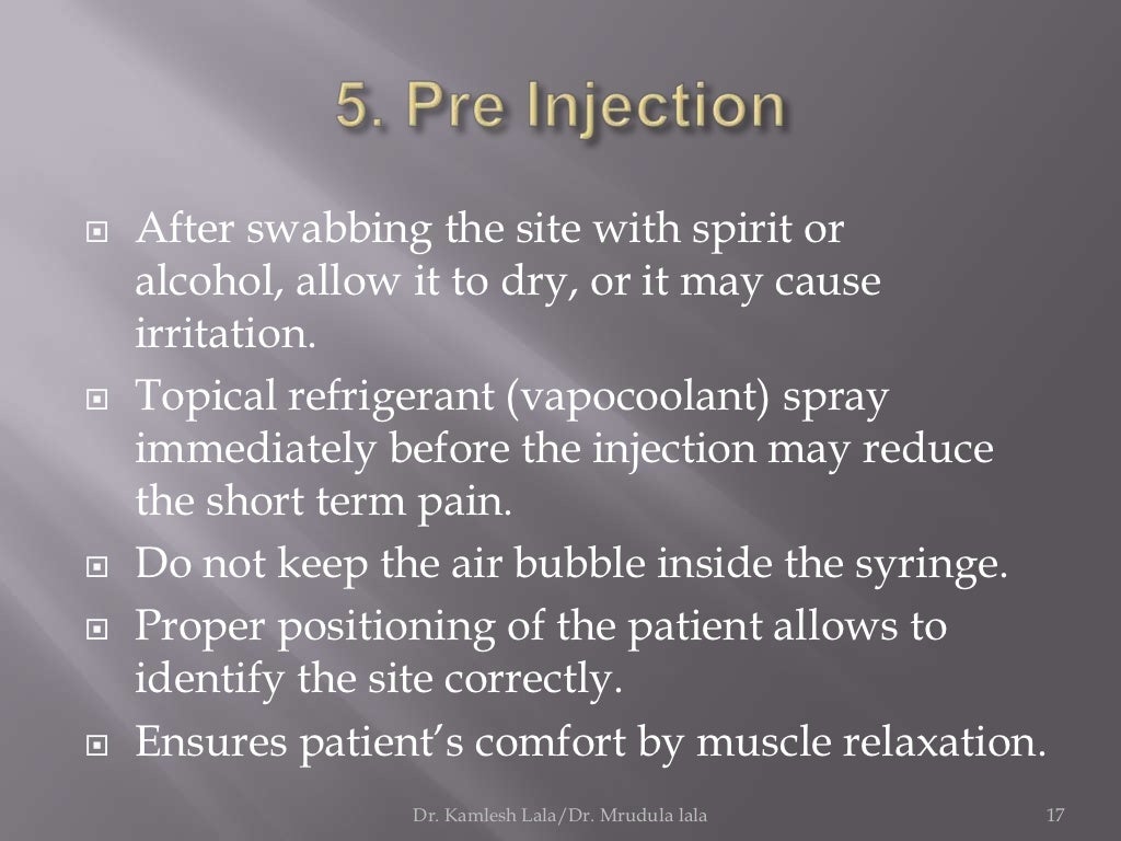 Pain After Intramuscular Injection