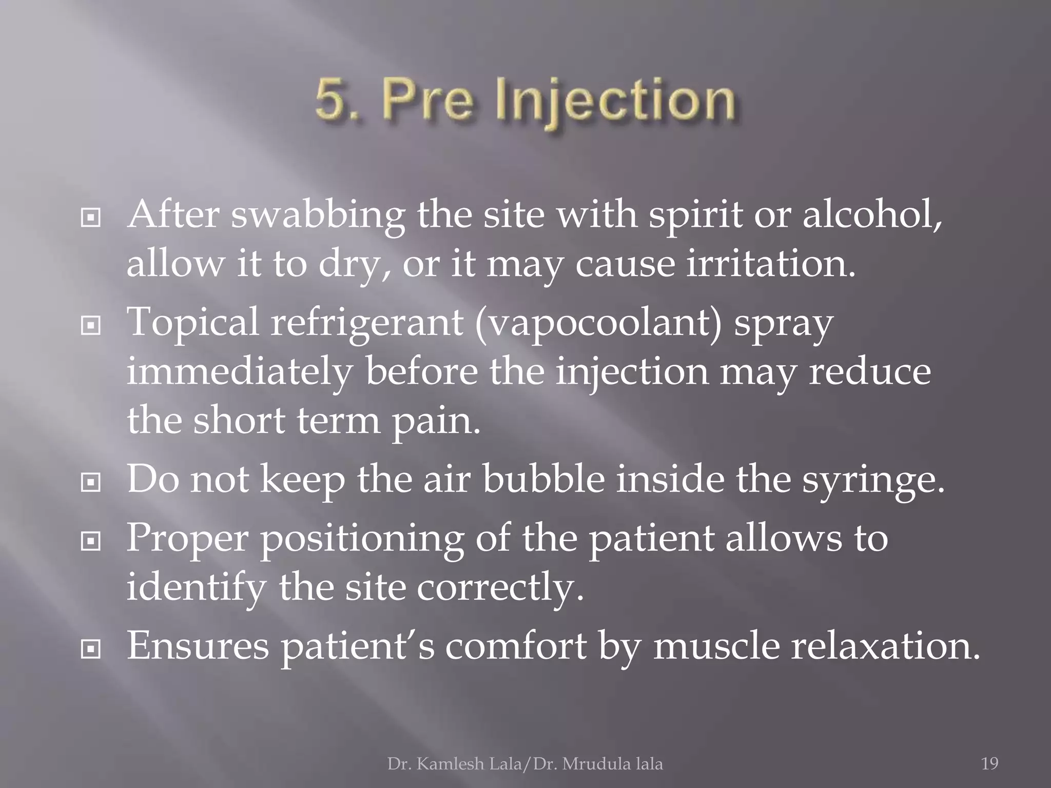 Intramuscular injection pain ppt | PPTX