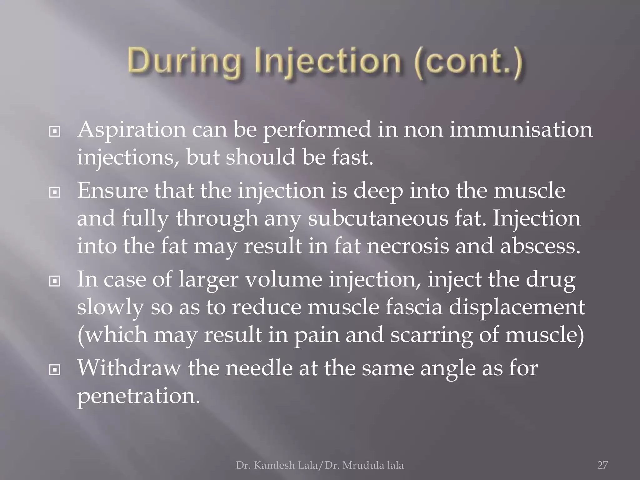 Intramuscular injection pain ppt | PPTX