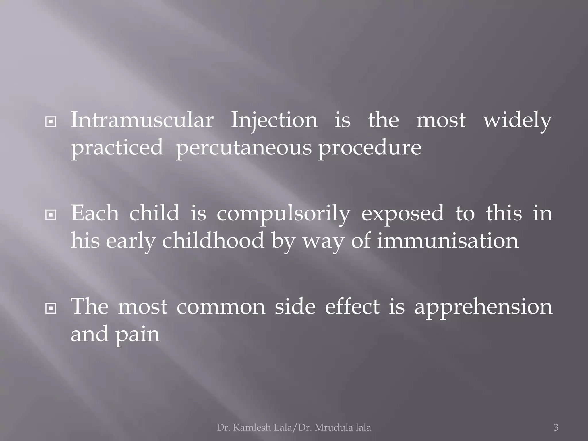 Intramuscular injection pain ppt | PPTX