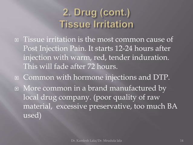 Intramuscular injection pain ppt | PPTX | Physical Therapy | Wellness