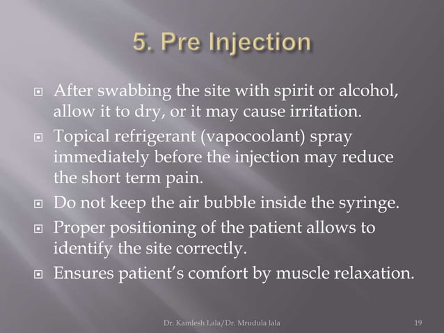 Intramuscular injection pain ppt | PPTX | Physical Therapy | Wellness