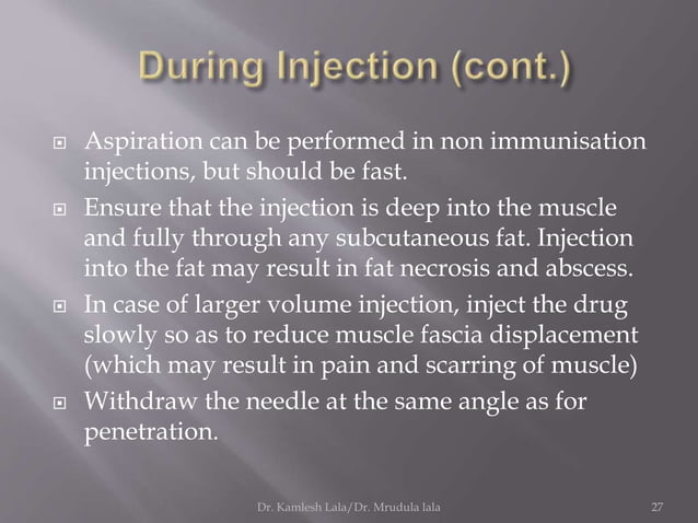 Intramuscular injection pain ppt | PPTX | Physical Therapy | Wellness