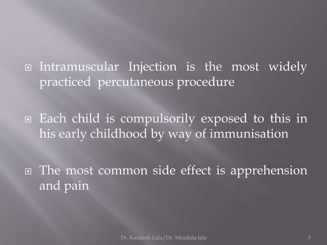 Intramuscular injection pain ppt | PPTX | Physical Therapy | Wellness