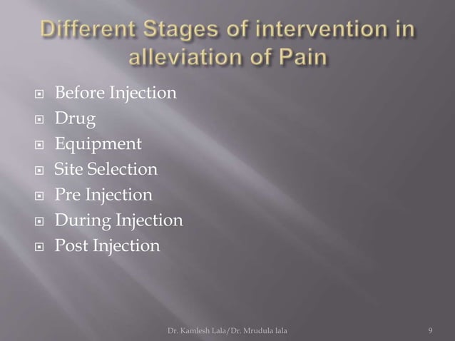 Intramuscular injection pain ppt | PPTX | Physical Therapy | Wellness