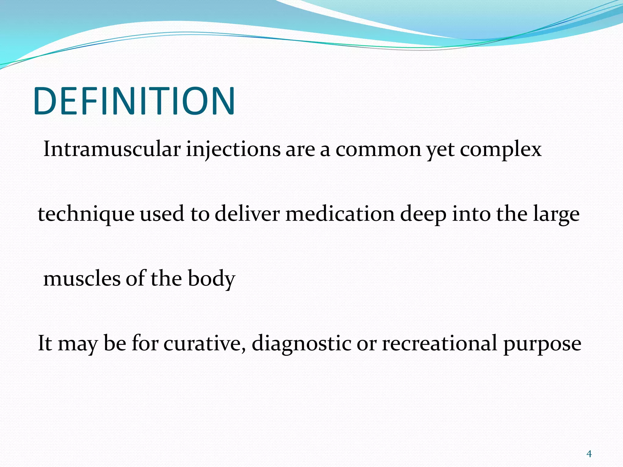 Intramuscular injection ppp | PPTX | First Aid | Injuries
