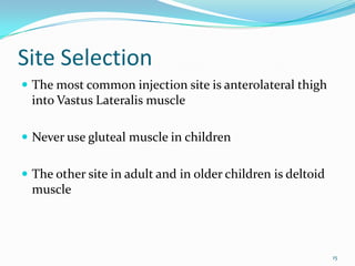 Intramuscular injection ppp | PPTX | First Aid | Injuries