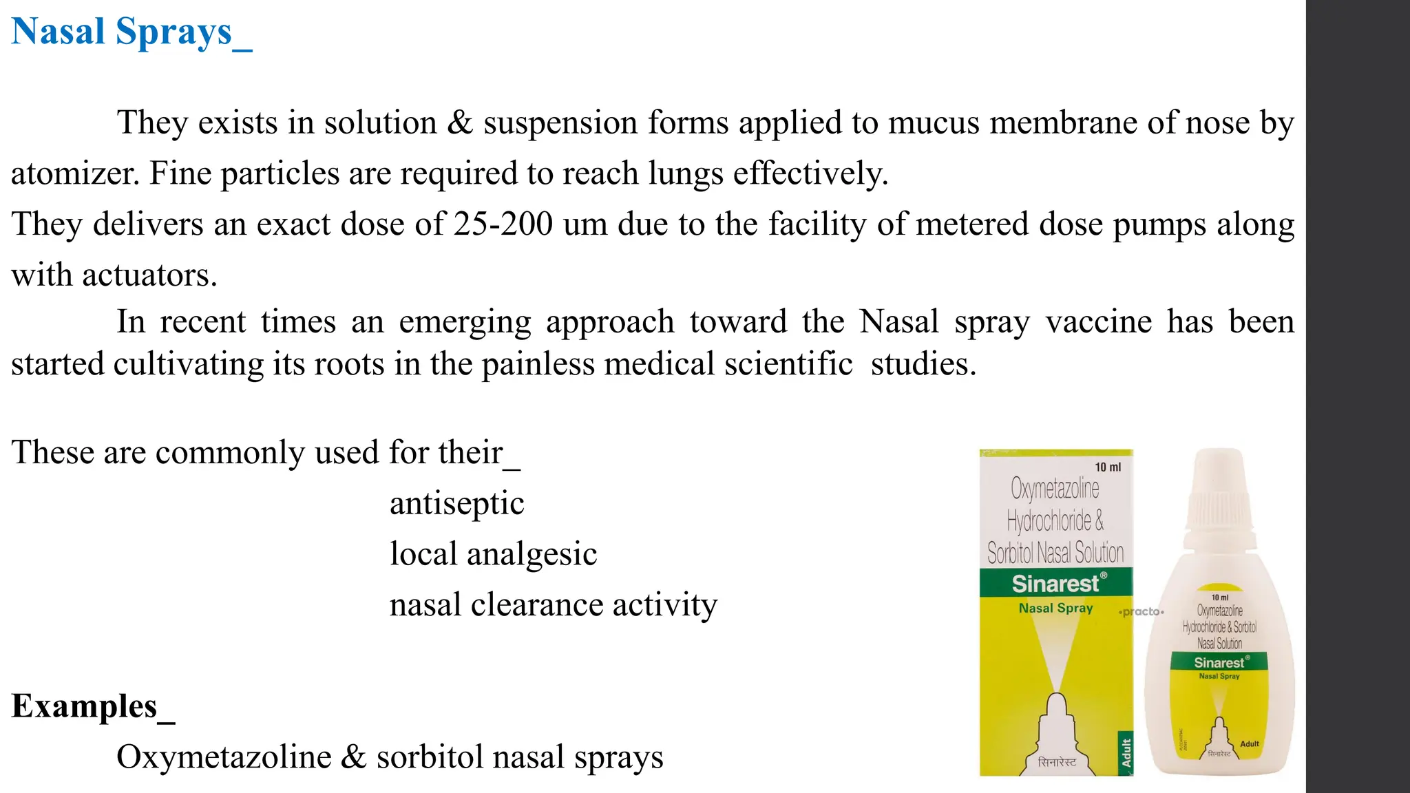 Intranasal Route Delivery System: Types Preparation Evaluation | PDF