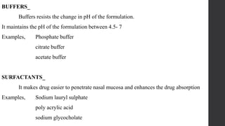 Intranasal Route Delivery System: Types Preparation Evaluation | PDF
