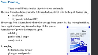 Intranasal Route Delivery System: Types Preparation Evaluation | PDF