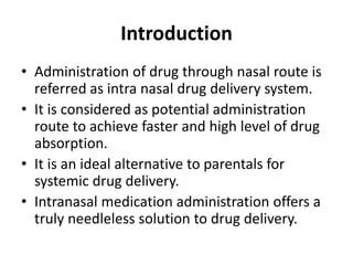 Intra nasal dd | PPTX