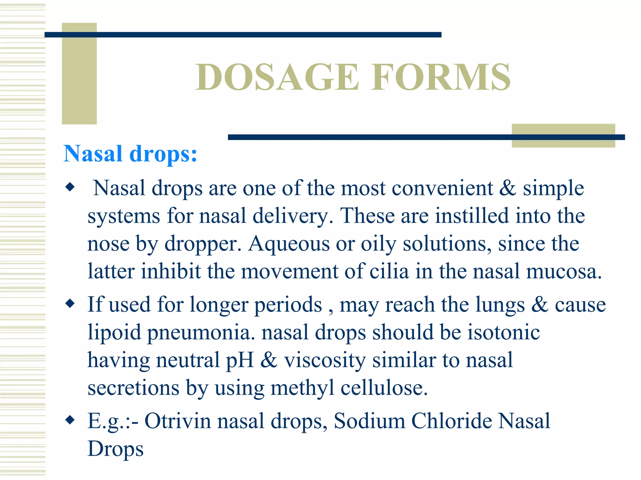 Intranasal drug delivery system | PPTX