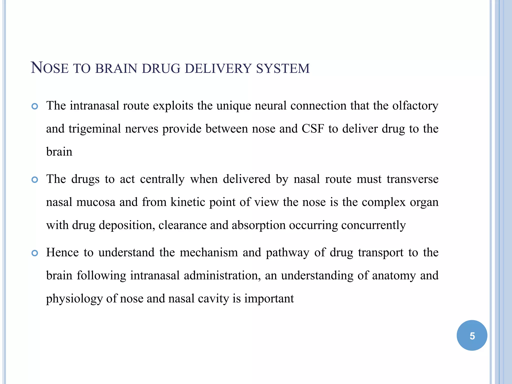Intranasal drug delivery to brain | PPTX